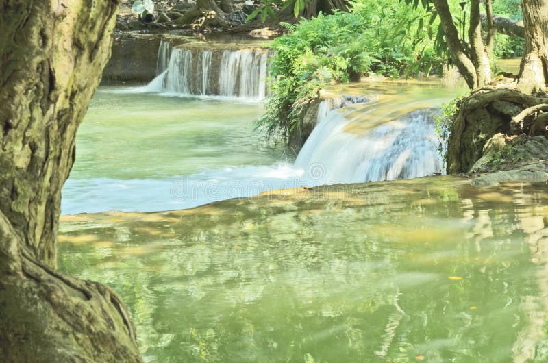 Beautiful Waterfall in the Forest Stock Photo - Image of stone, shadow ...