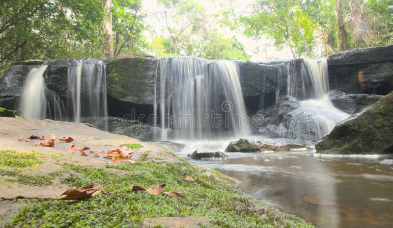 Beautiful waterfall stock photo. Image of chaiyapoom - 337479666