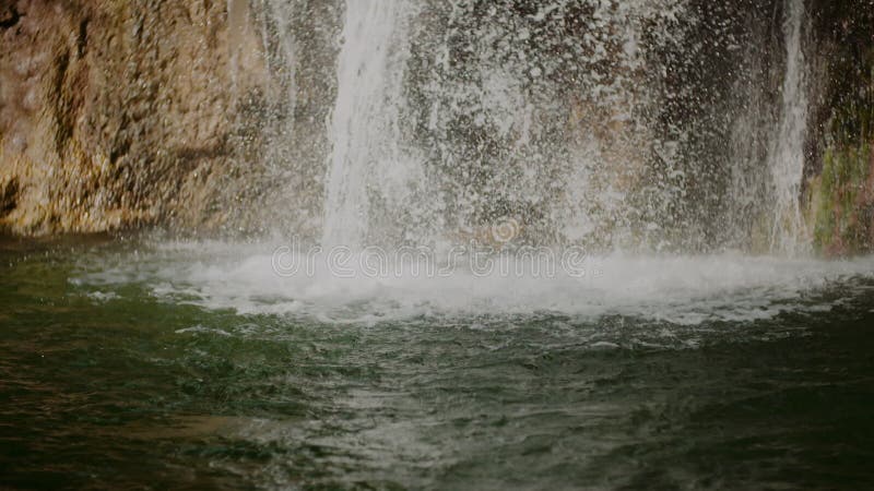 Beautiful Waterfall Fresh Water Cascade Nature Stock Footage - Video of ...