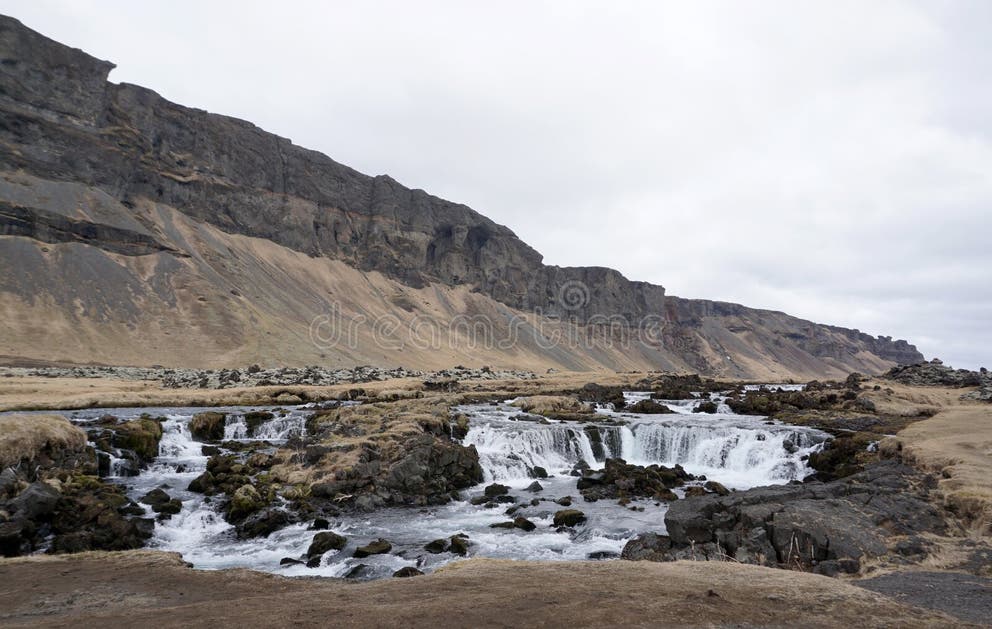 Beautiful Waterfall with Meadow Stock Photo - Image of fall, europe ...