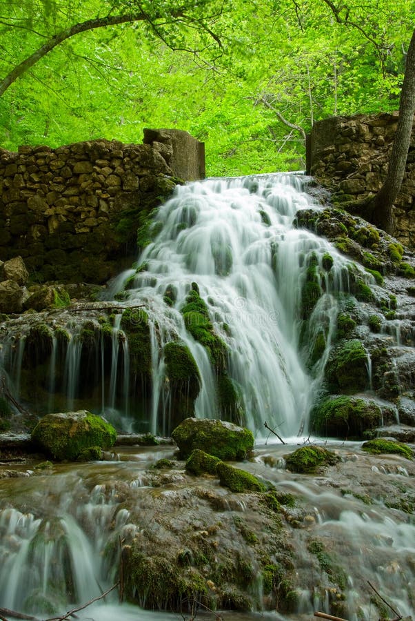 Beautiful Waterfall in Mountain Area Stock Image - Image of beauty ...