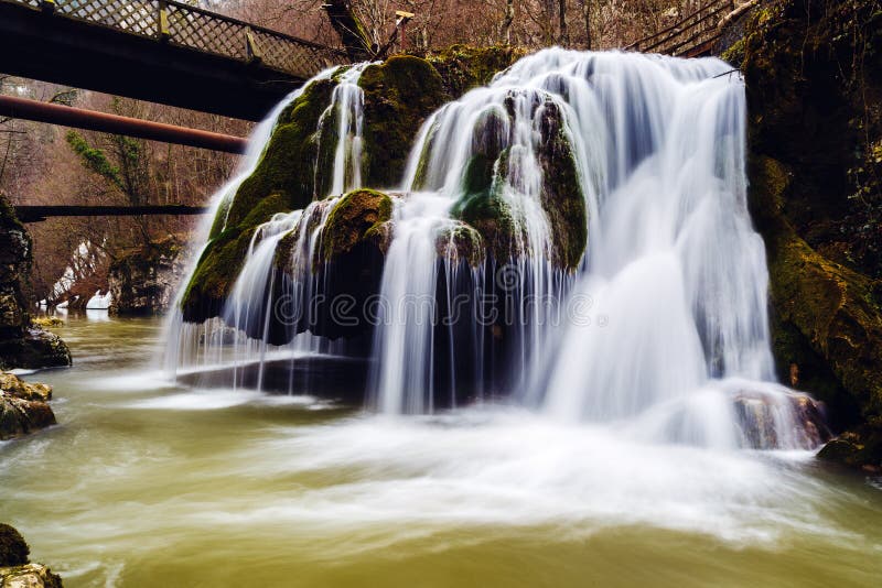 Beautiful Waterfall in Romania Stock Photo - Image of mountain ...