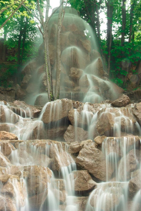 Beautiful Waterfall Shot with Long Exposure Stock Image - Image of rock ...