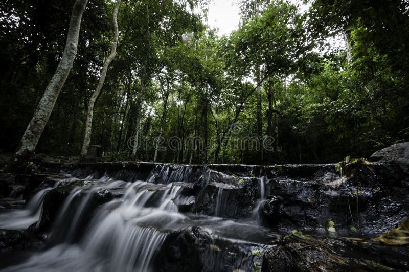 A Beautiful Waterfall Shot with a Slow Exposure Stock Image - Image of ...