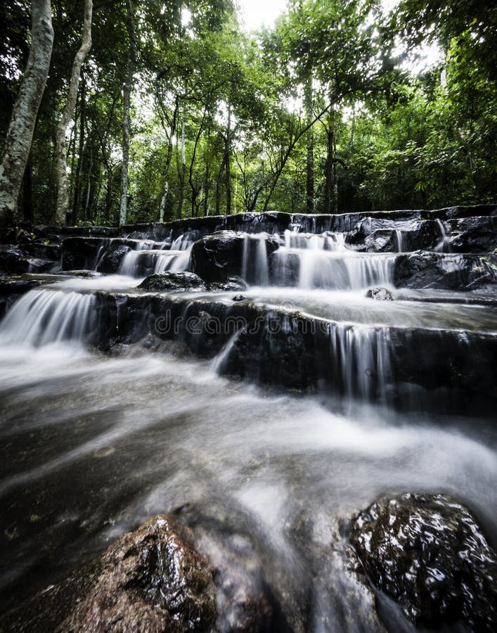 A Beautiful Waterfall Shot with a Slow Exposure Stock Photo - Image of ...