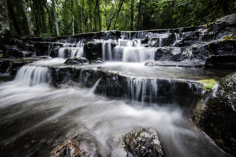 A Beautiful Waterfall Shot with a Slow Exposure Stock Image - Image of ...