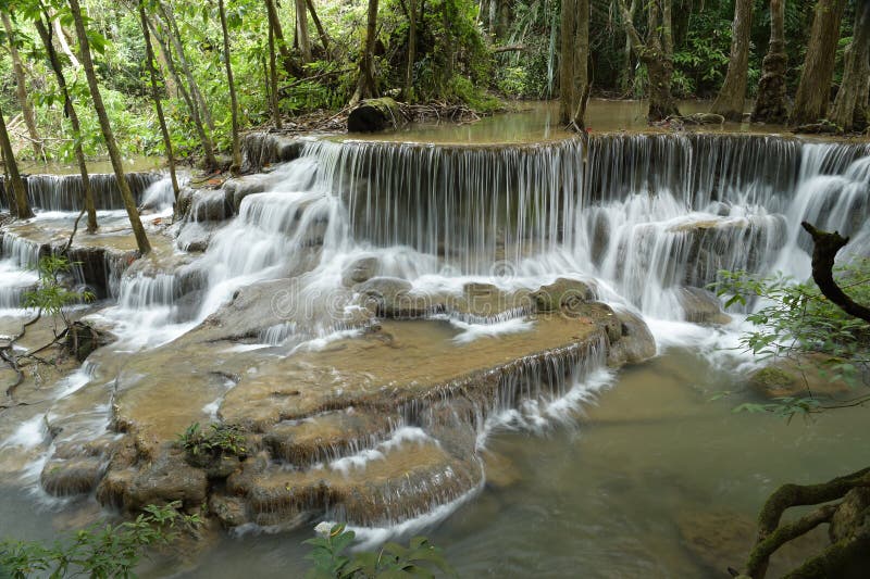 Beautiful Waterfall with Stones Stock Photo - Image of high, forest ...