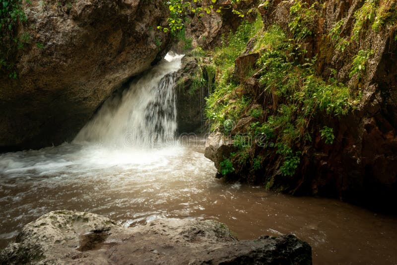 Beautiful Waterfall with a Stunning Forest in the Background on a Nice ...
