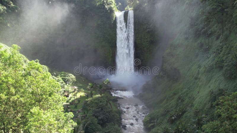 Beautiful Waterfall Surrounded by Lush Greenery in Garut, West Java Indonesia, Curug Sanghyang ...