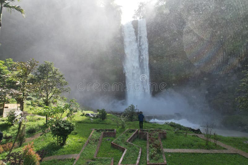 Beautiful Waterfall Surrounded by Lush Greenery in Garut, West Java ...