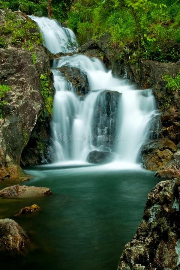 Waterfall Landscape Panorama. Outdoor Hdri Photography Stock Image ...
