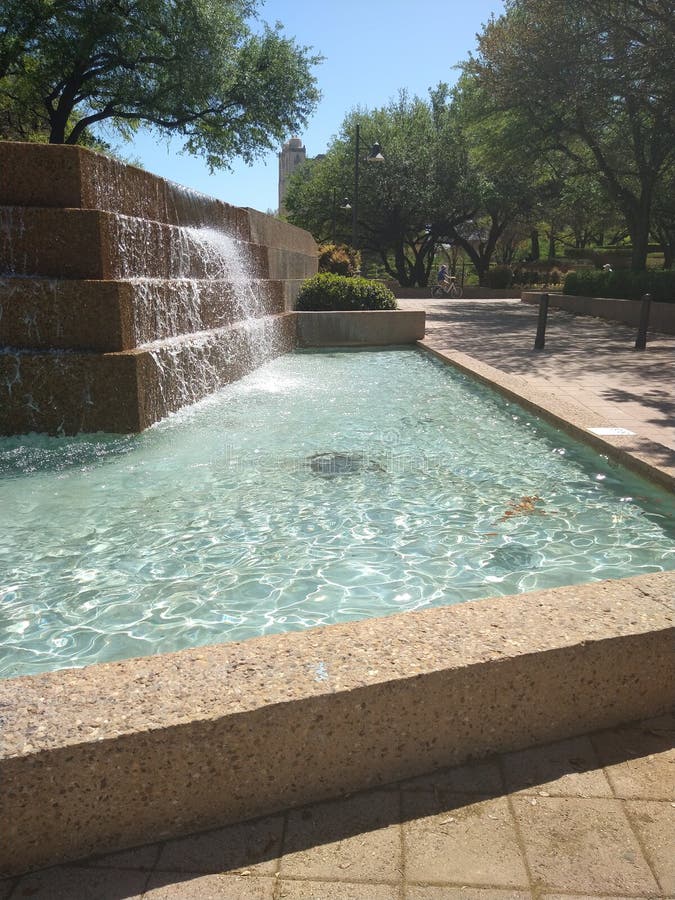 Beautiful Waterfalls into the Crystal Clear Water Stock Photo - Image ...