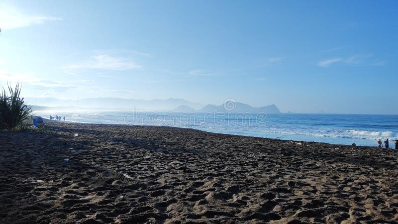 Beautiful Watu Ulo Beach in Morning Stock Image - Image of watu, beach ...