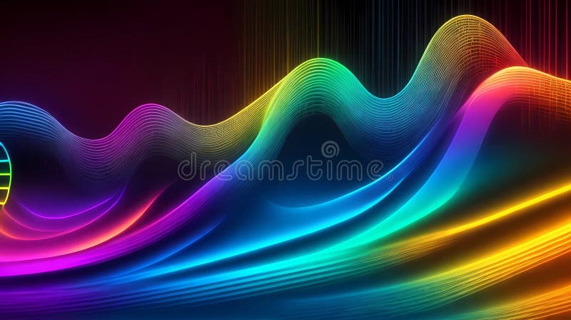 Beautiful Wave Abstract Color Gradient Background, Generative Ai Art ...