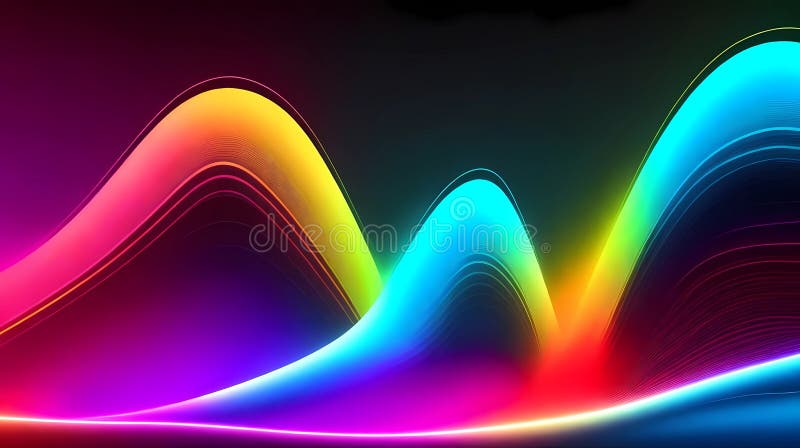 Beautiful Wave Abstract Color Gradient Background, Generative Ai Art ...