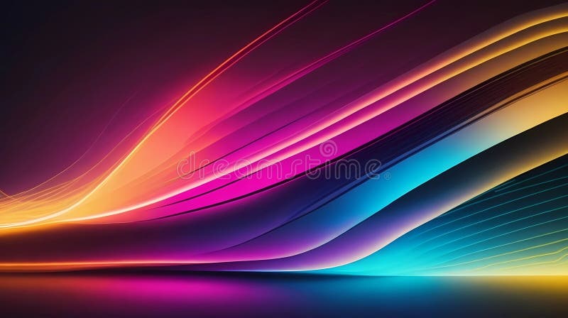 Beautiful Wave Abstract Color Gradient Background, Generative Ai Art ...