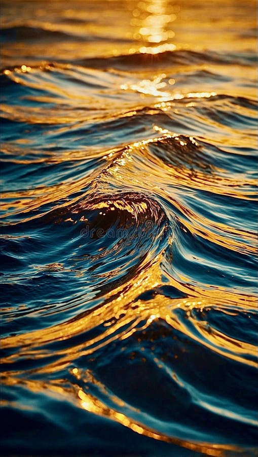 A Wave Like Pattern with Stars in the Colors Yellow and Gold. AI ...