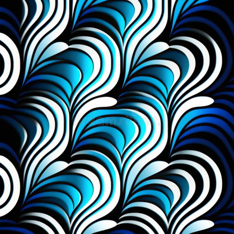 Waves Pattern with Blue and White Colors Stock Illustration ...