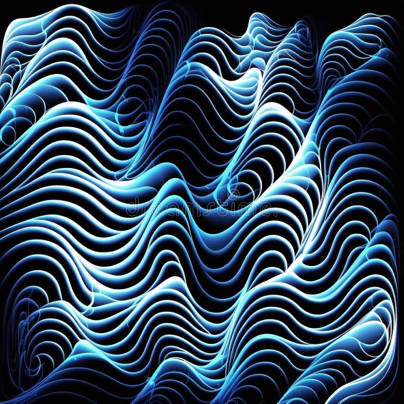 Waves Pattern with Blue and White Colors Stock Illustration ...