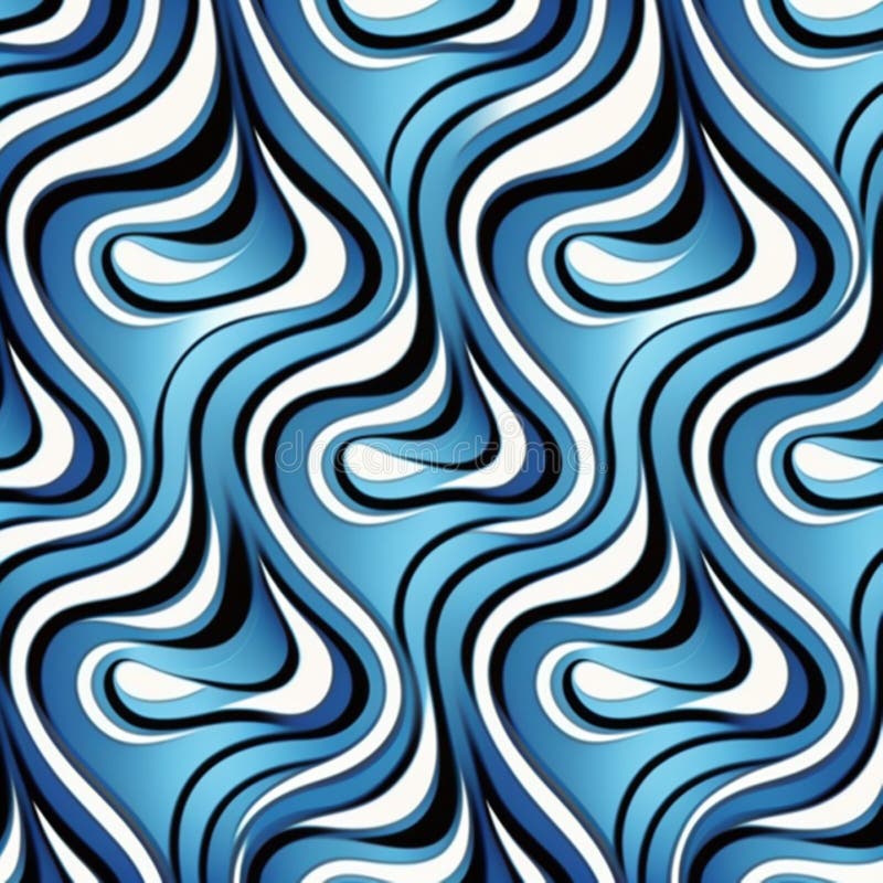 Waves Pattern with Blue and White Colors Stock Illustration ...