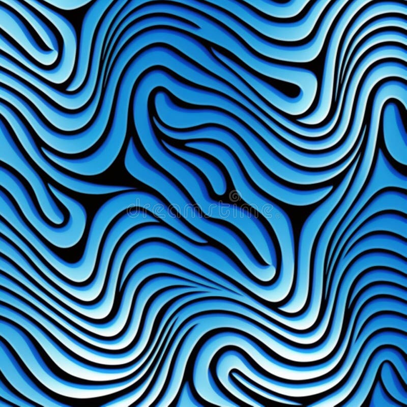 Waves Pattern with Blue and White Colors Stock Illustration ...