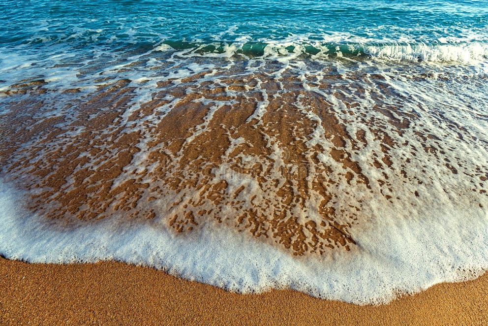 Beautiful Wave Pattern at Sunset Stock Image - Image of scenic ...