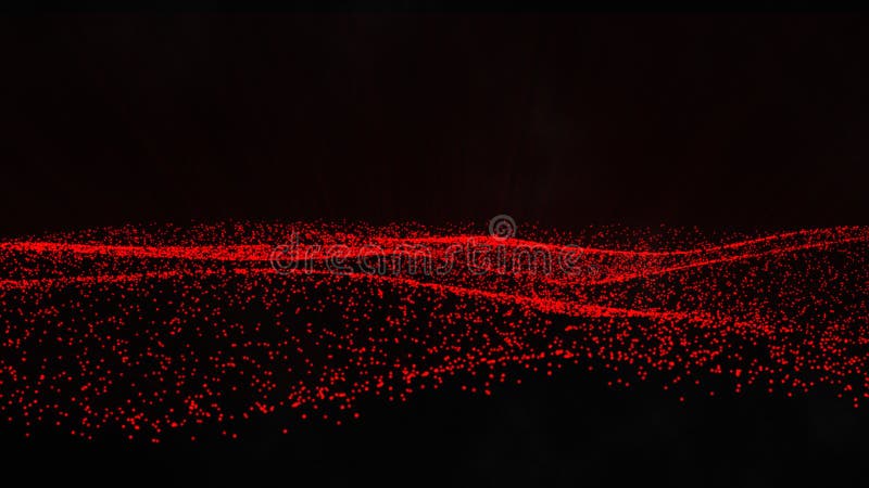 Beautiful Wave Shaped Array of Glowing Dots. Blurred Lights Vector ...