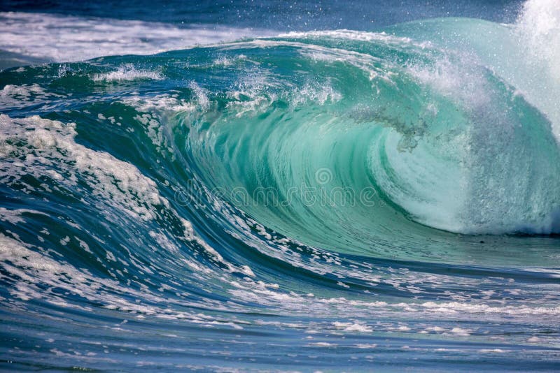 Beautiful Wave Splashing in the Ocean. Stock Image - Image of blue ...