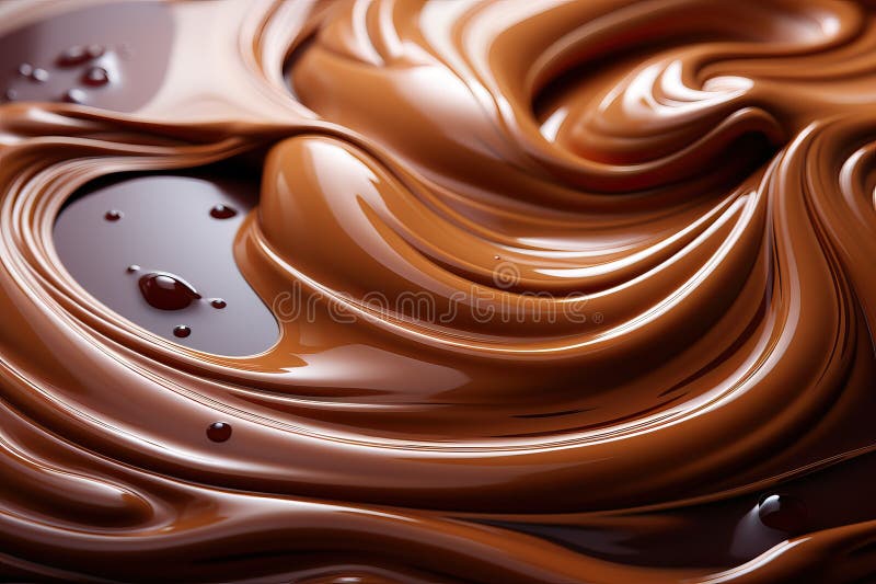 Beautiful Waves Made of Chocolate of Two Flavors. Stock Image - Image ...
