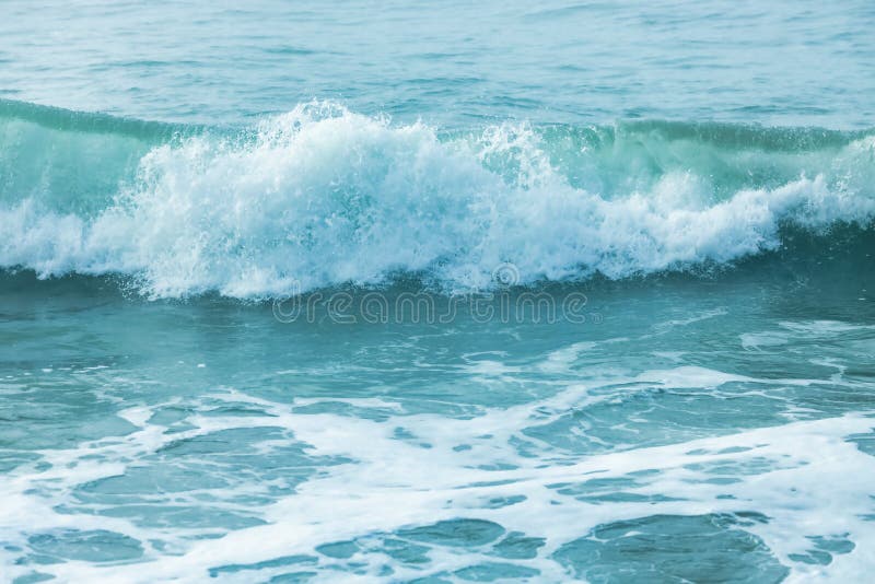 Beautiful Waves of the Pacific Ocean, Close-up, Pastel Colors Stock ...
