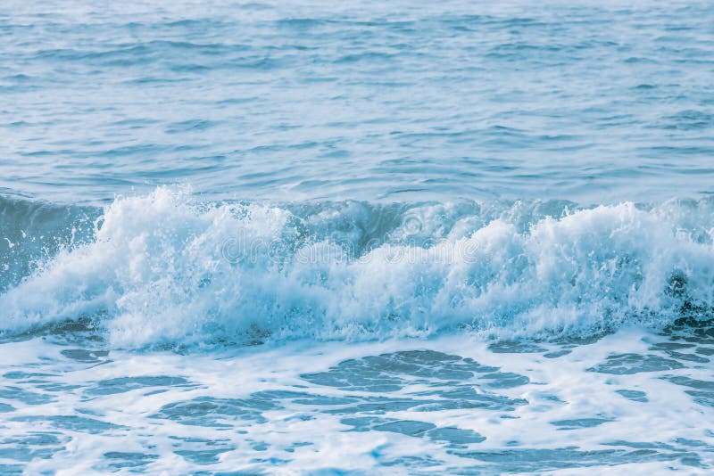 Beautiful Waves of the Pacific Ocean, Close-up, Pastel Colors Stock ...