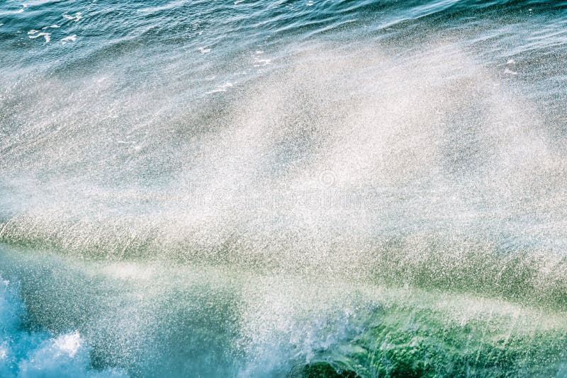 Beautiful Waves of the Pacific Ocean, Close-up, Pastel Colors Stock ...