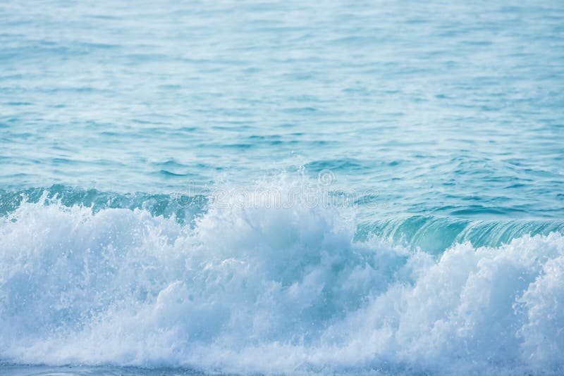 Beautiful Waves of the Pacific Ocean, Close-up, Pastel Colors Stock ...