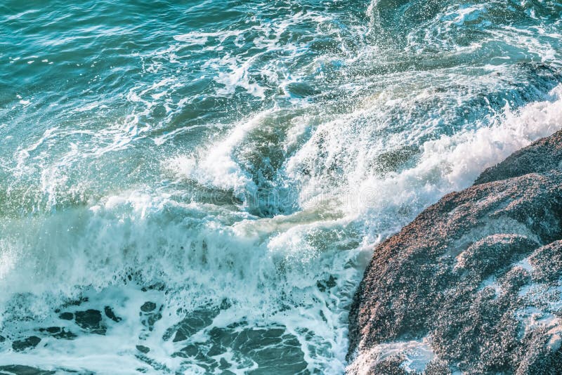 Beautiful Waves of the Pacific Ocean, Close-up, Pastel Colors Stock ...