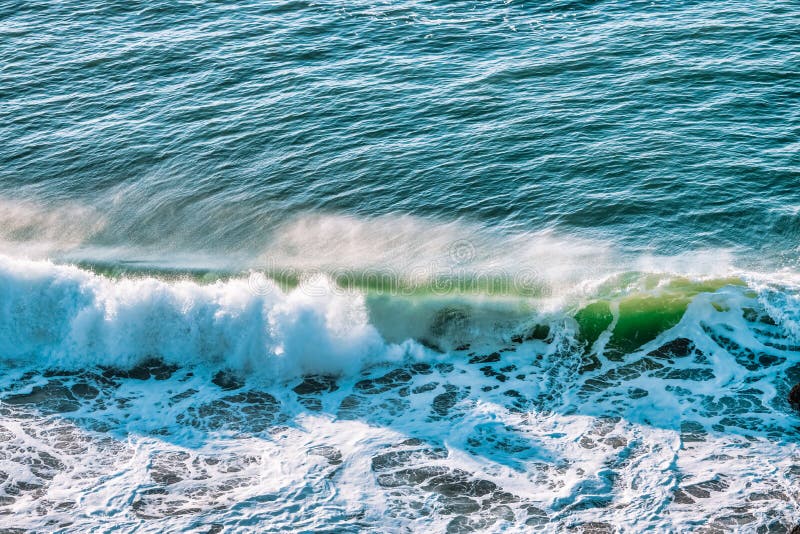 Beautiful Waves of the Pacific Ocean, Close-up, Pastel Colors Stock ...