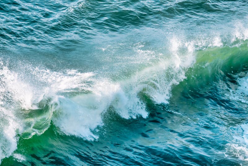 Beautiful Waves of the Pacific Ocean, Close-up, Pastel Colors Stock ...