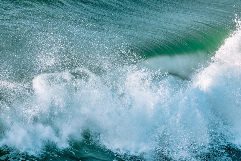 Beautiful Waves of the Pacific Ocean, Close-up, Pastel Colors Stock ...
