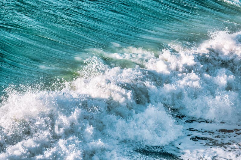 Beautiful Waves of the Pacific Ocean, Close-up, Pastel Colors Stock ...