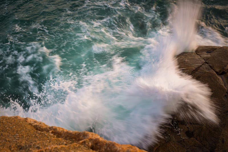 Beautiful Waves on the Spanish Mediterranean Ocean Stock Image - Image ...
