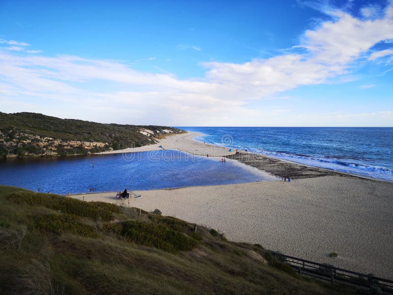 Beautiful Wavy Beach Under a Sunny Sky Stock Image - Image of forest ...