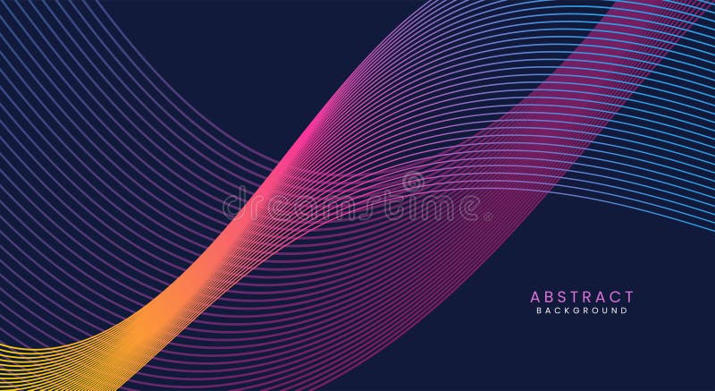 Beautiful Wavy Lines Background Stock Illustration - Illustration of ...