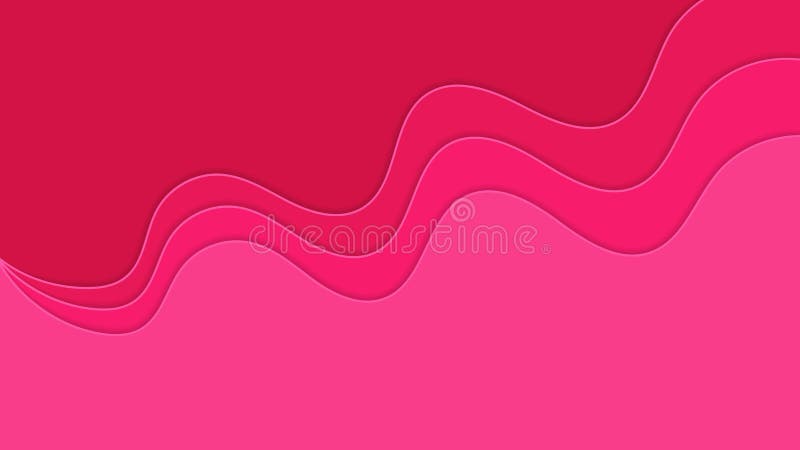 Beautiful Wavy Pink Background. PaperCut Style Stock Vector ...