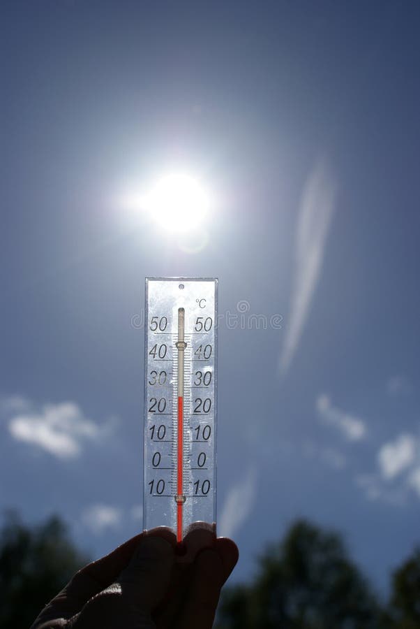 Beautiful Weather. Temperature Rising. Stock Photo - Image of heat ...