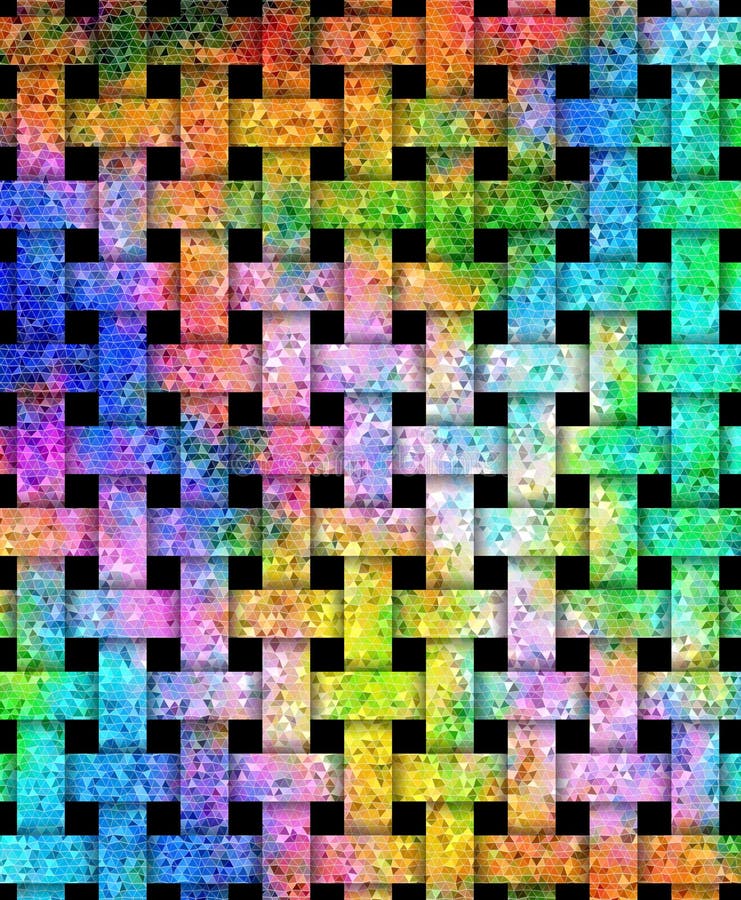 Beautiful Weaved Colorful Texture on Black Stock Illustration ...