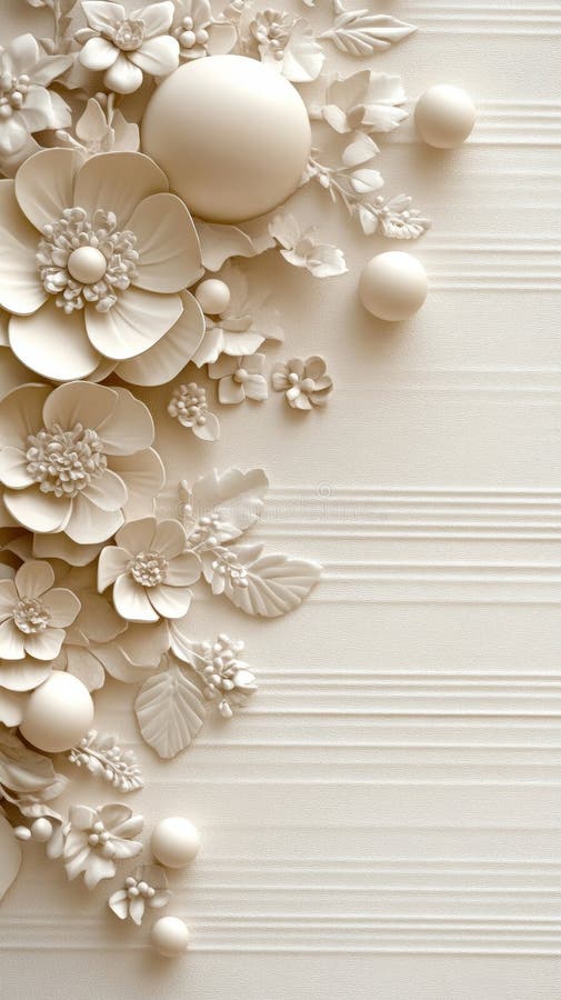 Beautiful Wedding Background Design Featuring Intricate Floral Elements ...