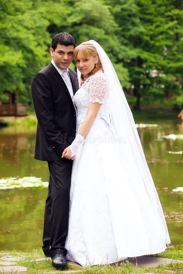 Beautiful wedding couple stock image. Image of blonde - 20747933