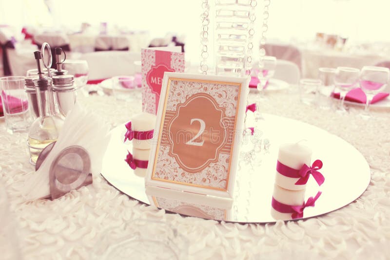 Beautiful Wedding Decoration Table Number Stock Image - Image of ...