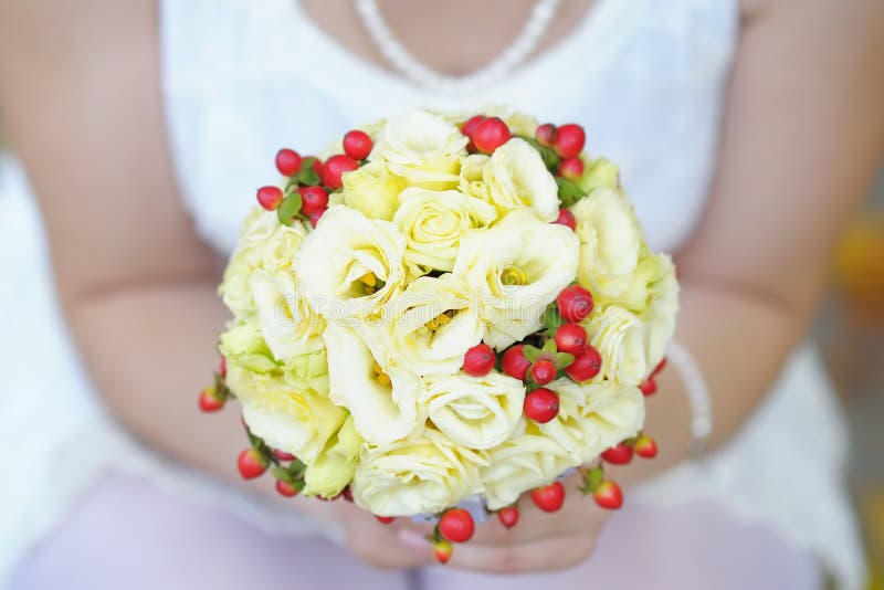 Beautiful Wedding Flowers Bouquet Stock Image - Image of celebration ...