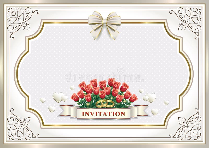 Â Beautiful Wedding Invitation Card Stock Vector - Illustration of ...