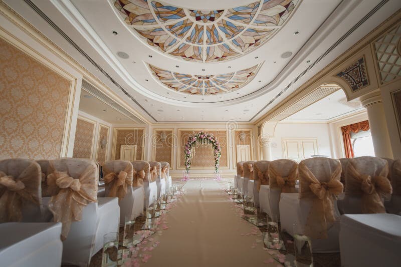 Beautiful Wedding Set Up Inside Stock Image - Image of marriage, decor ...